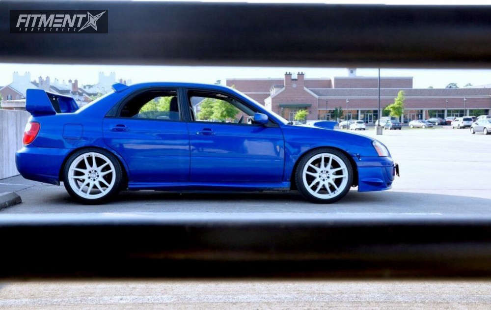2004 Subaru WRX with 18x9.5 ESR Sr08 and Nankang 235x40 on Coilovers ...