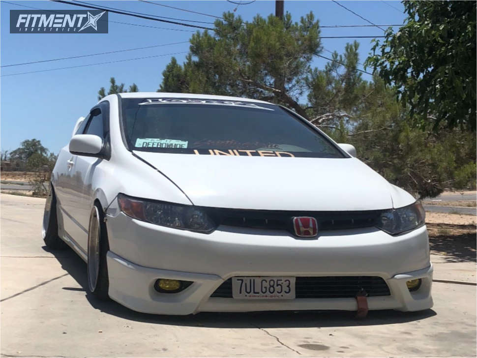 2007 Honda Civic with 17x10 STR 606 and Michelin 215x40 on Coilovers ...