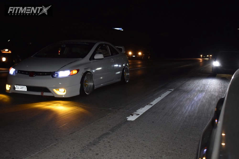2007 Honda Civic with 17x10 STR 606 and Michelin 215x40 on Coilovers ...