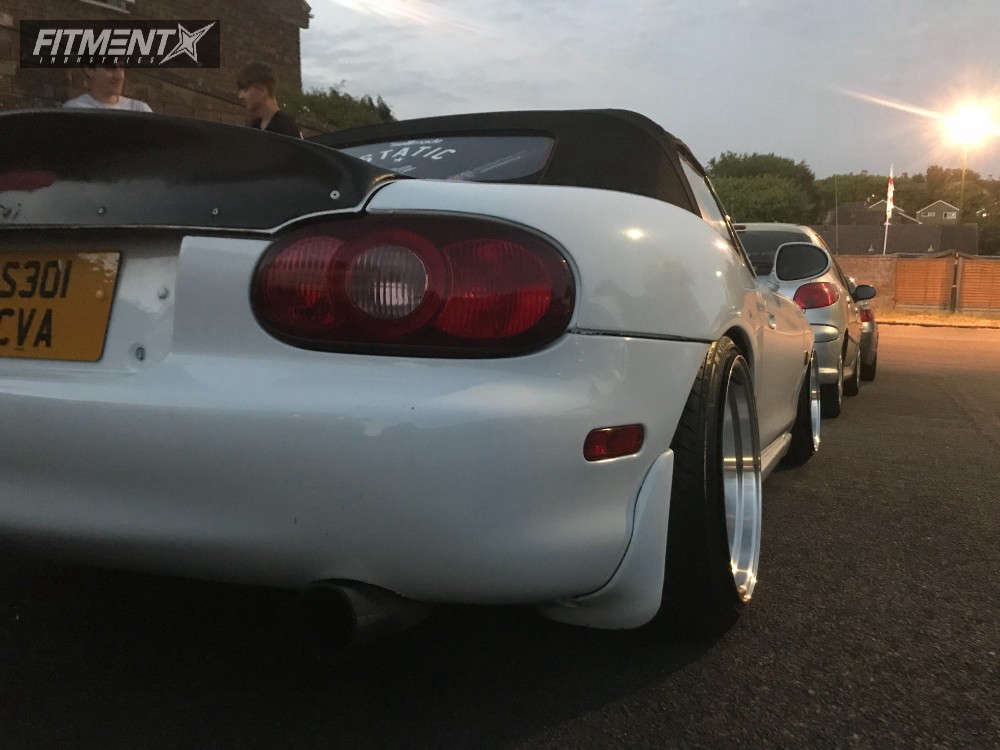 1999 Mazda MX-5 Miata with 16x9 Japan Racing Jr12 and Toyo Tires 185x40 ...