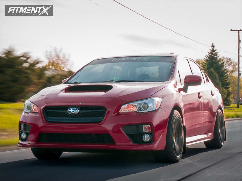2015 Subaru WRX with 18x9 Rota G-force and Continental 235x40 on Stock ...