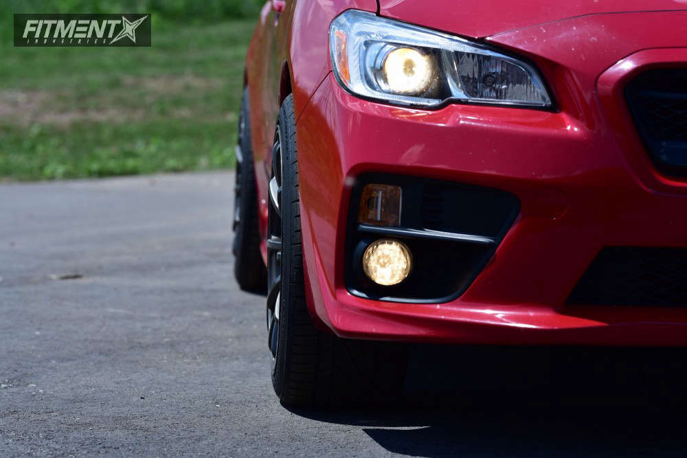 2015 Subaru WRX with 18x9 Rota G-force and Continental 235x40 on Stock ...