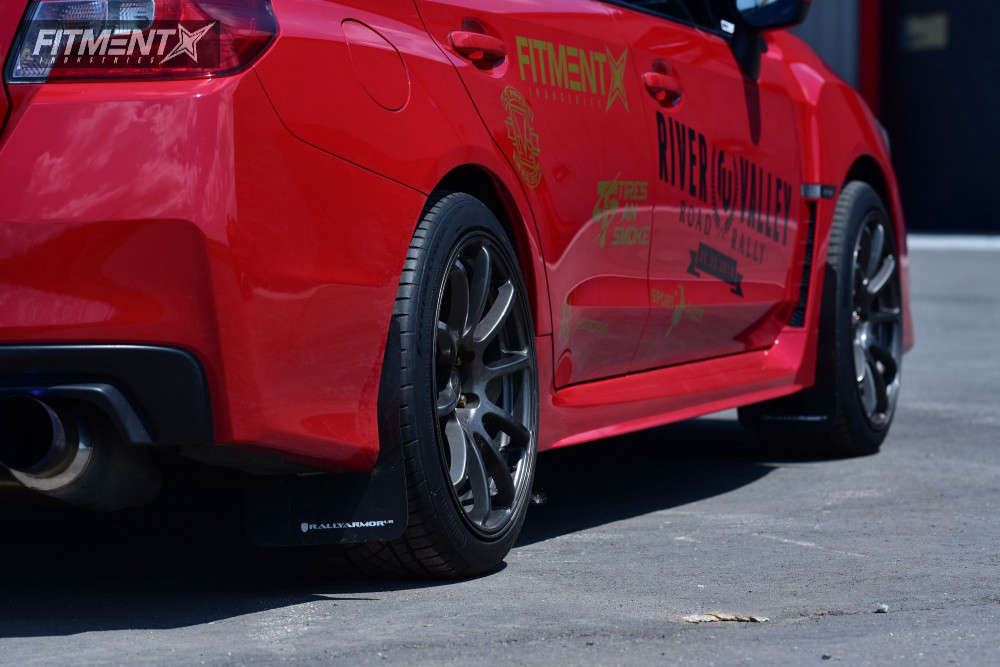 2015 Subaru WRX with 18x9 Rota G-force and Continental 235x40 on Stock ...