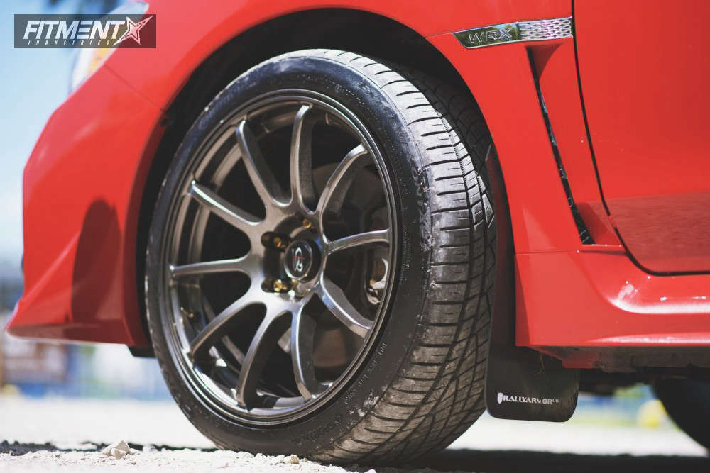 2015 Subaru WRX with 18x9 Rota G-force and Continental 235x40 on Stock ...