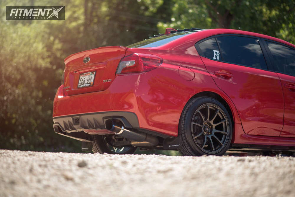 2015 Subaru WRX with 18x9 Rota G-force and Continental 235x40 on Stock ...