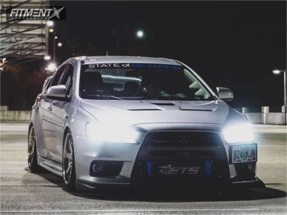 2014 Mitsubishi Lancer with 18x9.5 ESR Sr07 and Continental 245x30 on ...