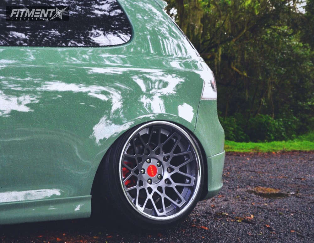 2008 Volkswagen GTI with 18x9.5 Rotiform Blq and Achilles 205x40 on Air ...