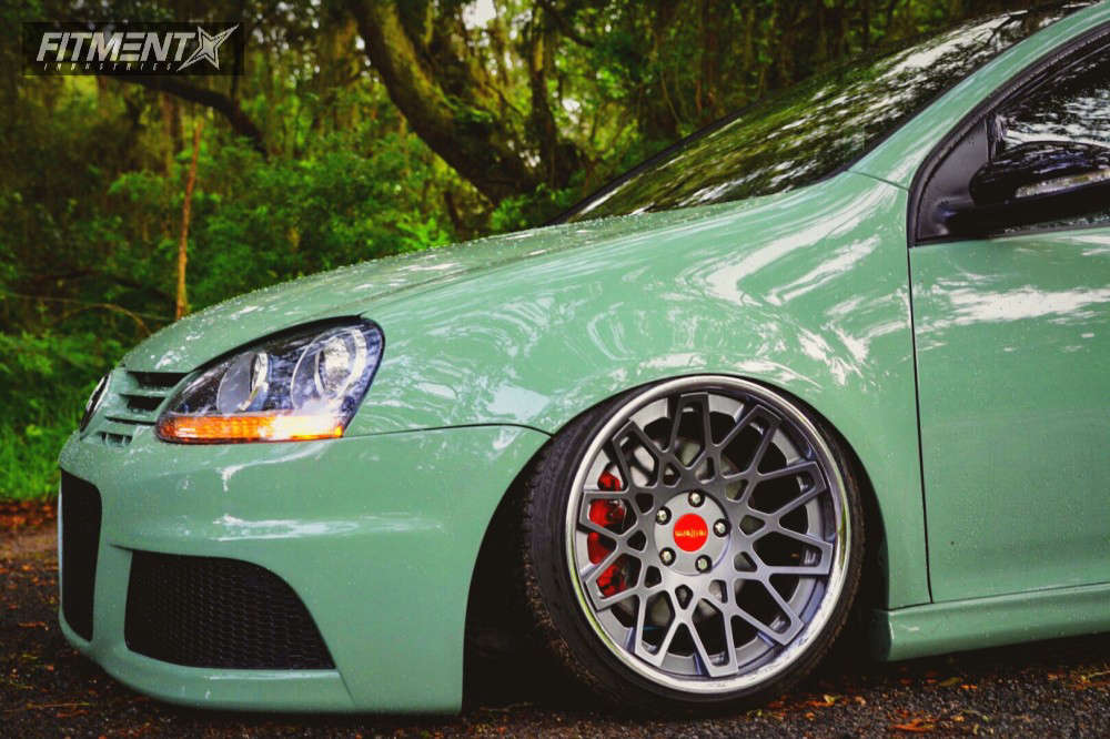 2008 Volkswagen GTI with 18x9.5 Rotiform Blq and Achilles 205x40 on Air ...