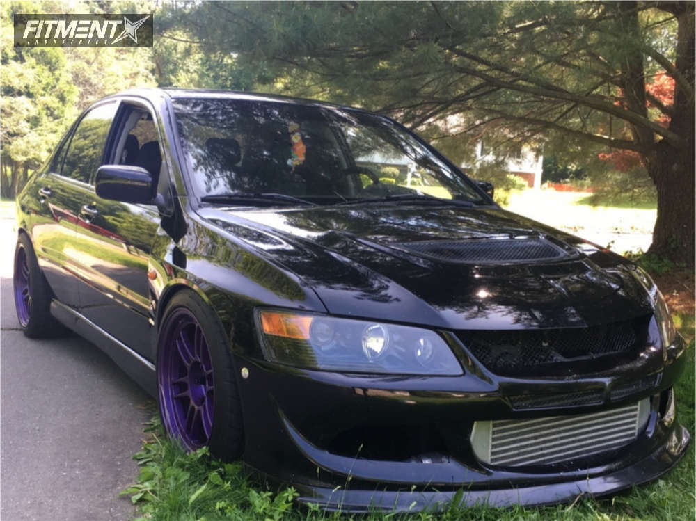 2003 Mitsubishi Lancer with 18x9.5 Enkei RPF1 and Nitto 245x45 on ...