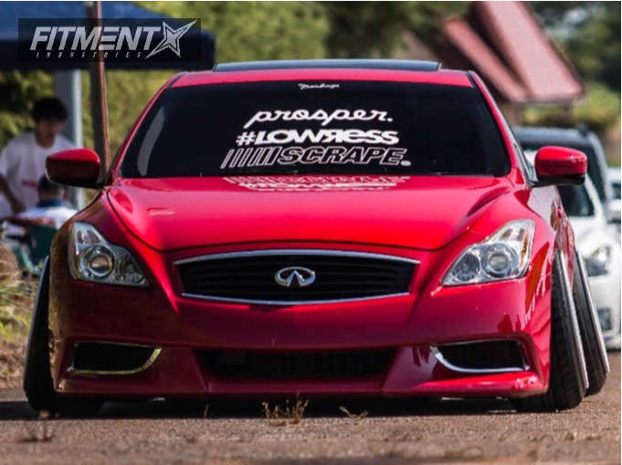 2008 INFINITI G37 with 18x12 Work Meister and Nitto 225x40 on Coilovers ...