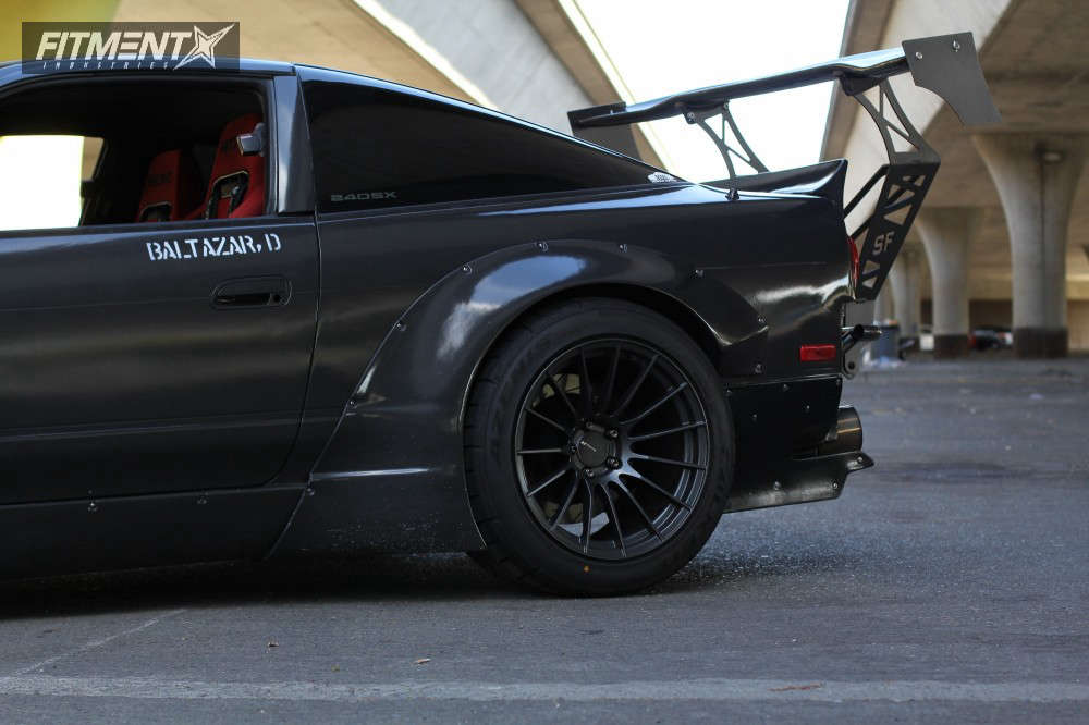 1989 Nissan 240SX with 18x11 Enkei RS05-RR and Falken 265x45 on ...