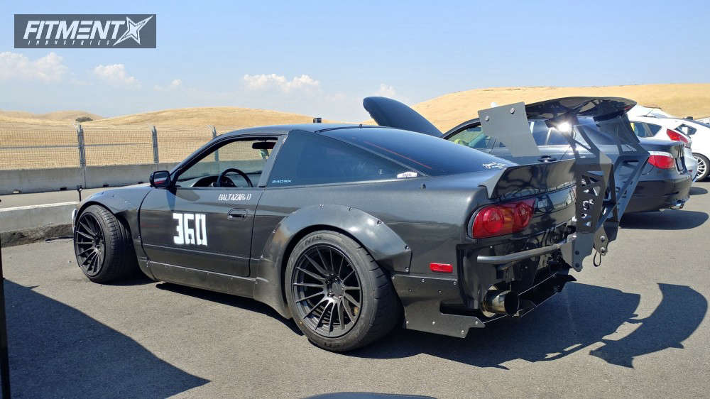 1989 Nissan 240SX with 18x11 Enkei RS05-RR and Falken 265x45 on ...