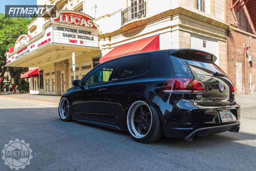 2012 Volkswagen GTI Base with 18x8.5 Work Equip E05 and Achilles 205x40 ...