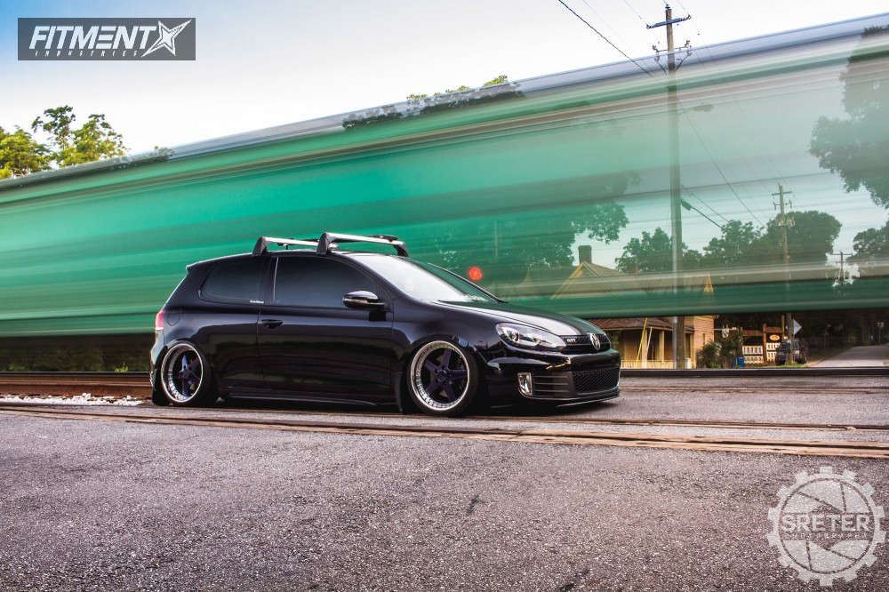 2012 Volkswagen GTI Base with 18x8.5 Work Equip E05 and Achilles 205x40 ...