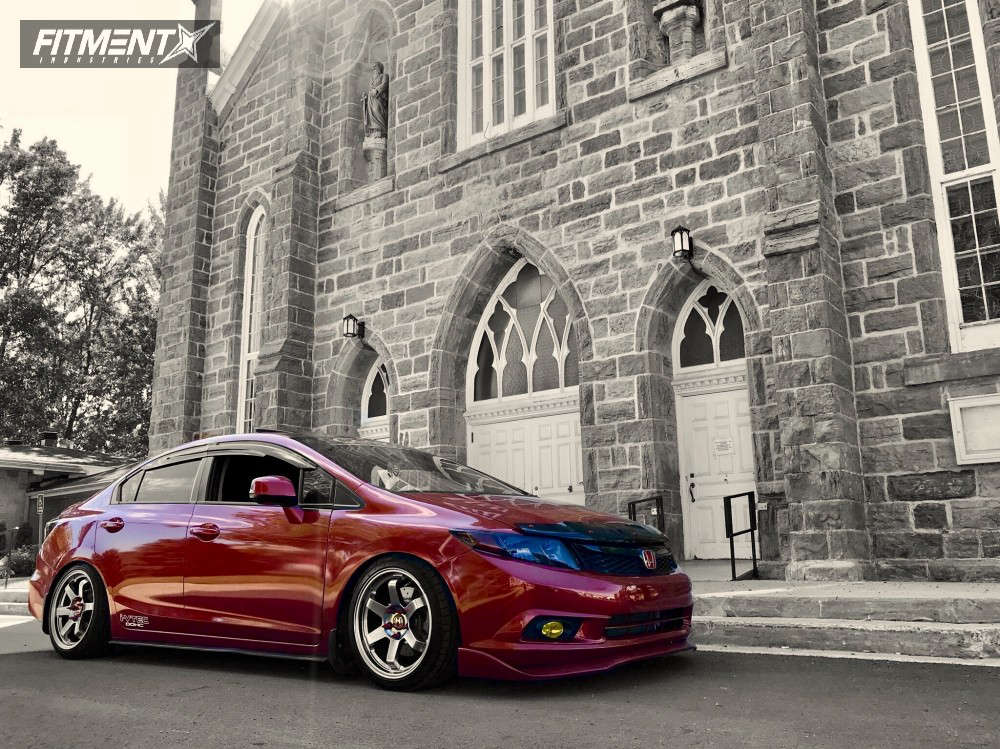 2012 Honda Civic with 17x8 AVID1 AV6 and Continental 215x40 on ...