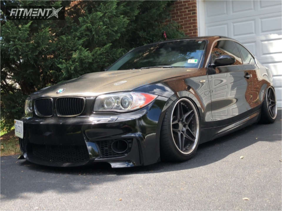 2008 BMW 135i with 18x8.5 SevenK ORCA and Michelin 225x40 on Air ...