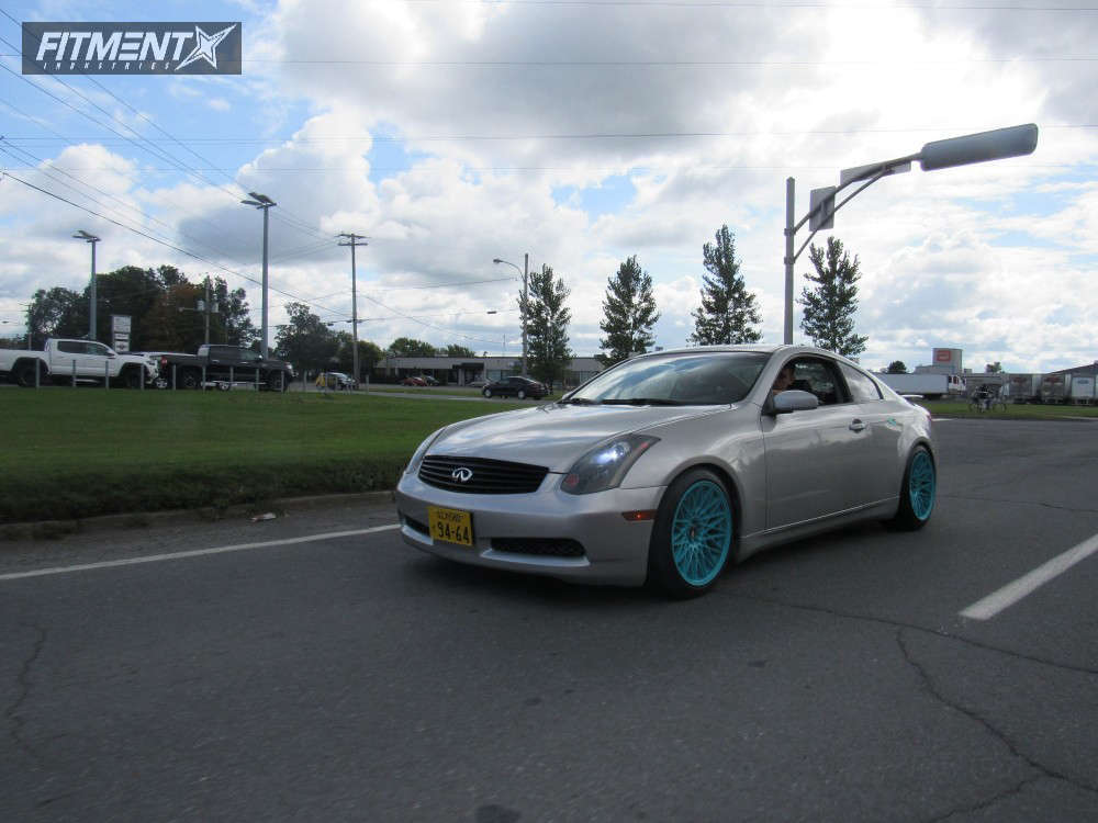 2004 INFINITI G35 with 18x9.5 F1R F23 and Continental 245x35 on ...