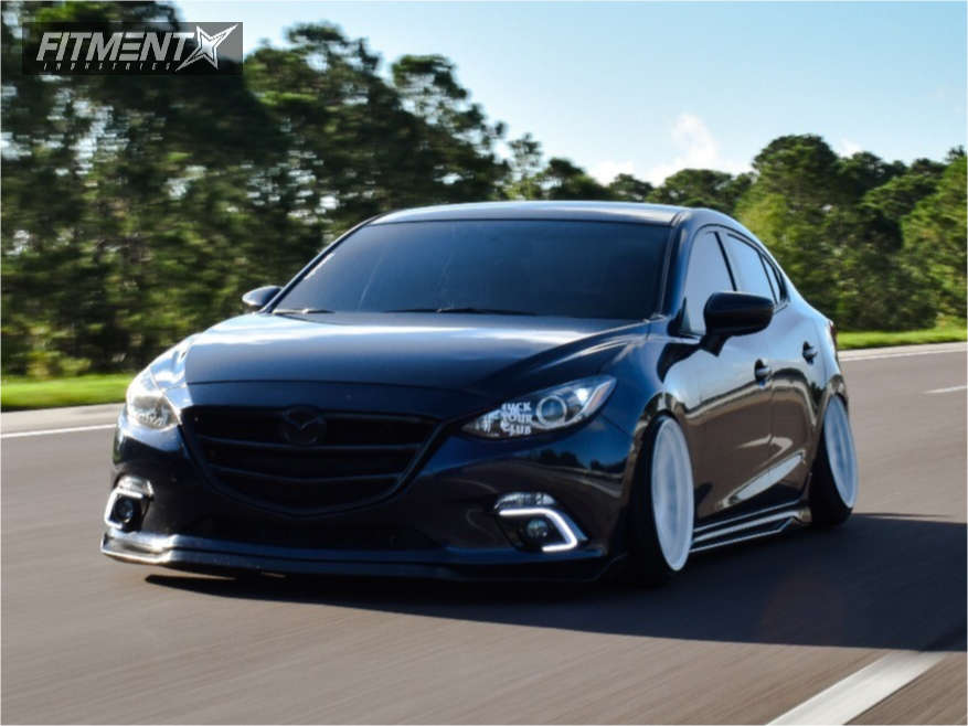 2016 Mazda 3 Sport with 18x10.5 Work Emotion Cr Kiwami and Federal ...