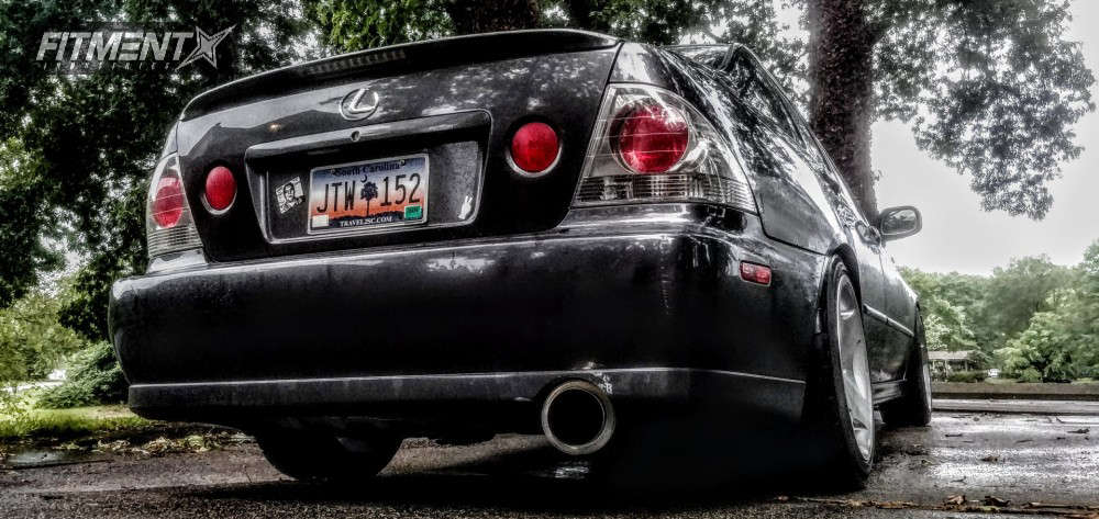 2002 Lexus IS300 with 17x8 Work Ryver and Firestone 215x45 on Lowering ...