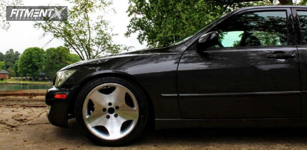 2002 Lexus IS300 with 17x8 Work Ryver and Firestone 215x45 on Lowering ...
