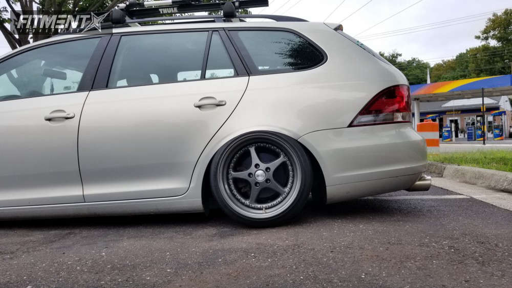 2011 Volkswagen Golf SportWagen with 17x9 OZ Racing Mito and Nankang ...