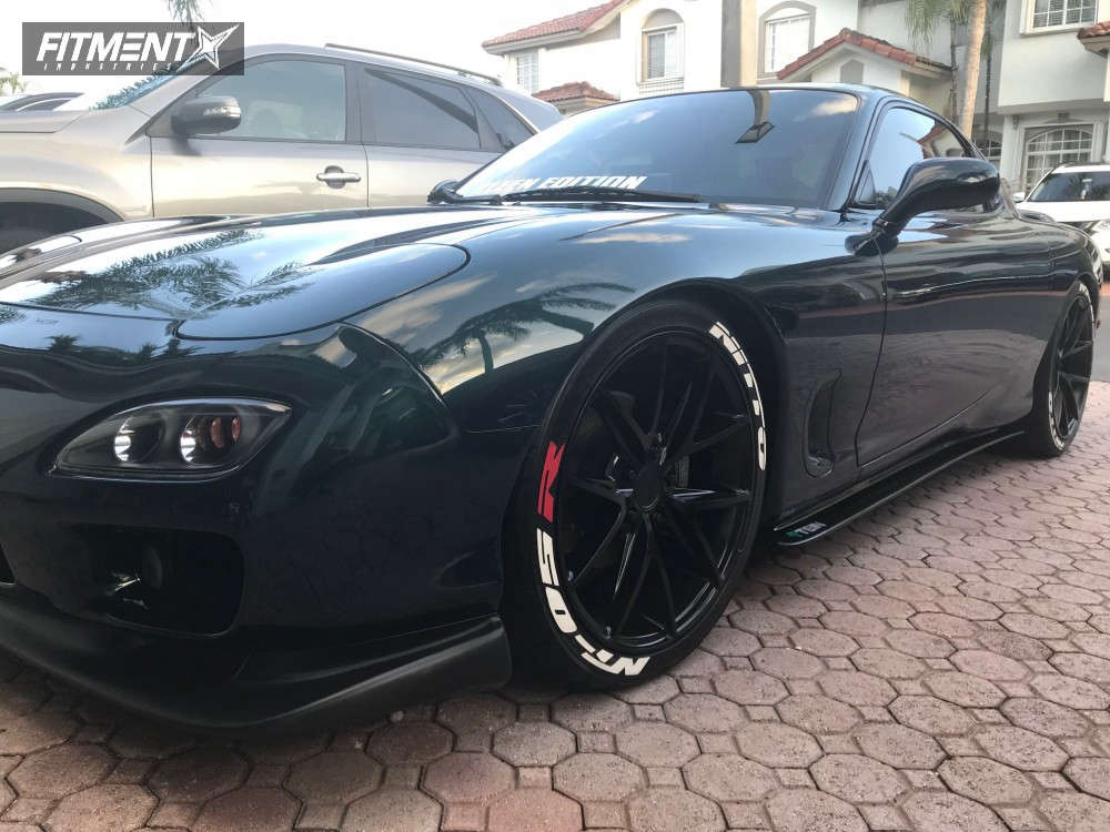 1994 Mazda RX-7 with 18x8 Niche Misano and Nitto 225x40 on Coilovers ...