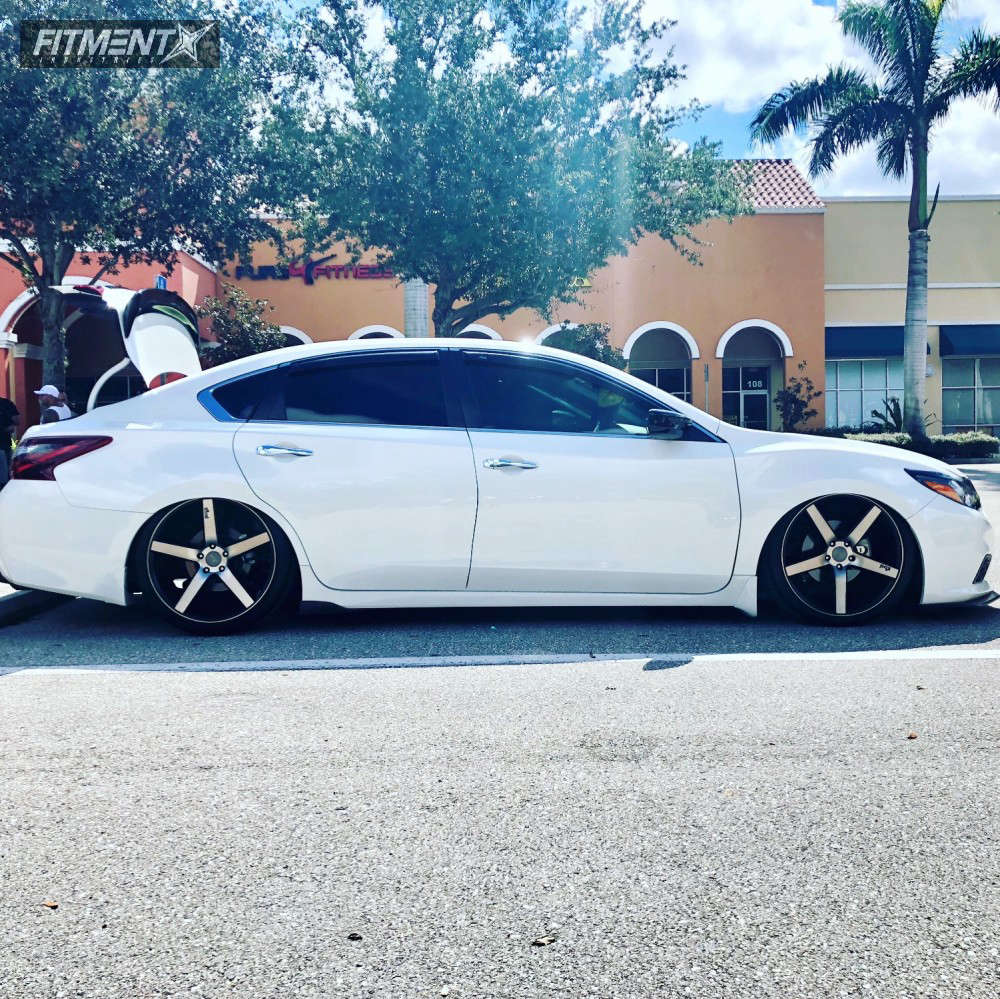 2017 Nissan Altima with 20x8.5 Niche Milan and Nexen 245x35 on Air ...