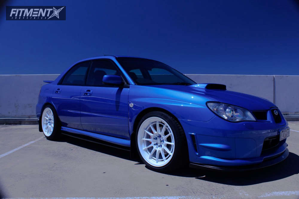 2006 Subaru WRX with 18x9.5 Enkei NT03M and Pirelli 235x40 on Coilovers ...