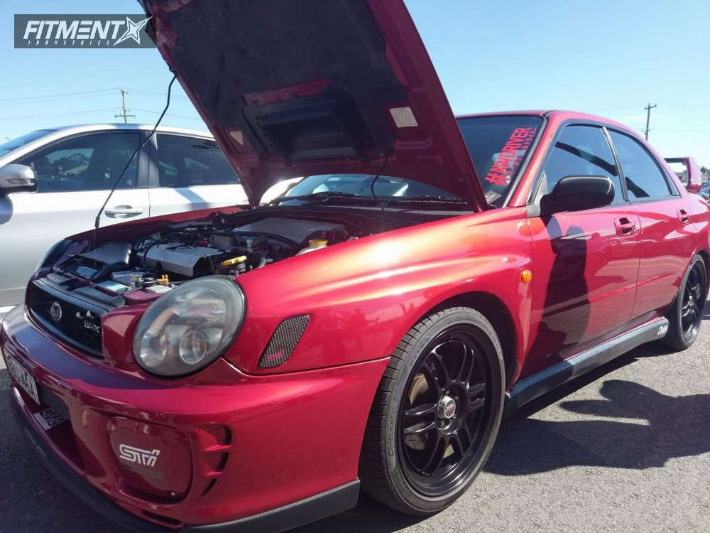 2001 Subaru WRX with 18x7.5 Enkei RPF1 and Pirelli 225x40 on Coilovers ...
