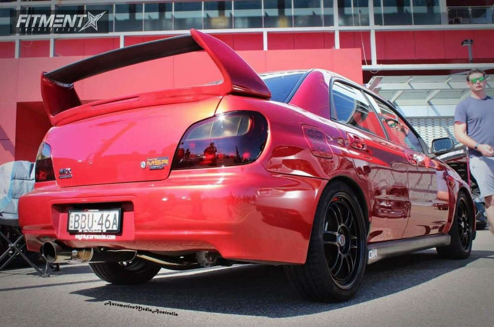 2001 Subaru WRX with 18x7.5 Enkei RPF1 and Pirelli 225x40 on Coilovers ...