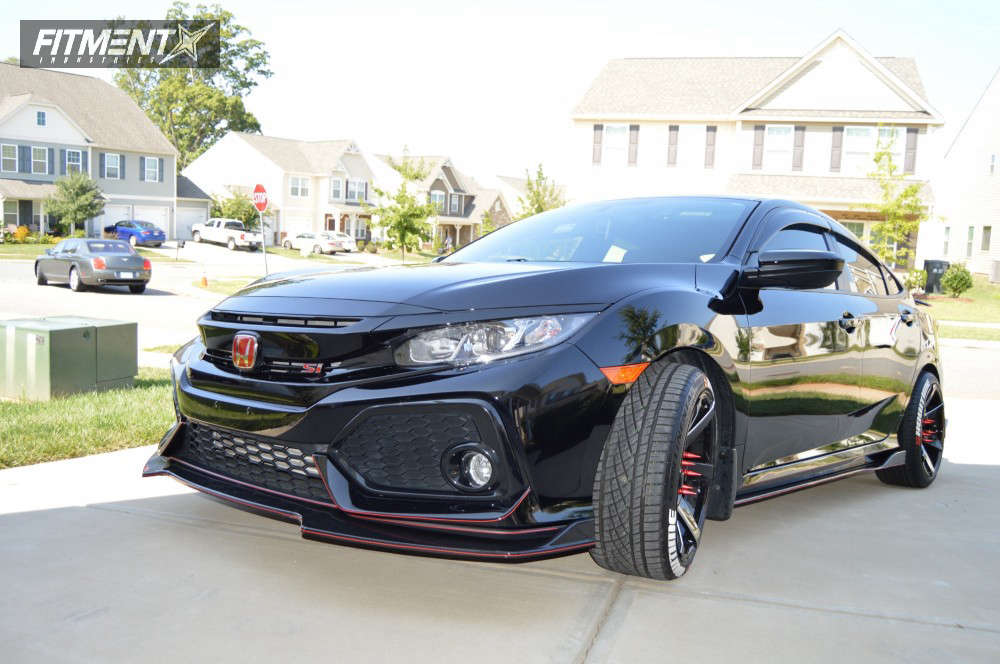 2018 Honda Civic with 18x9.5 Cosmis Racing S1 and Continental 235x40 on ...
