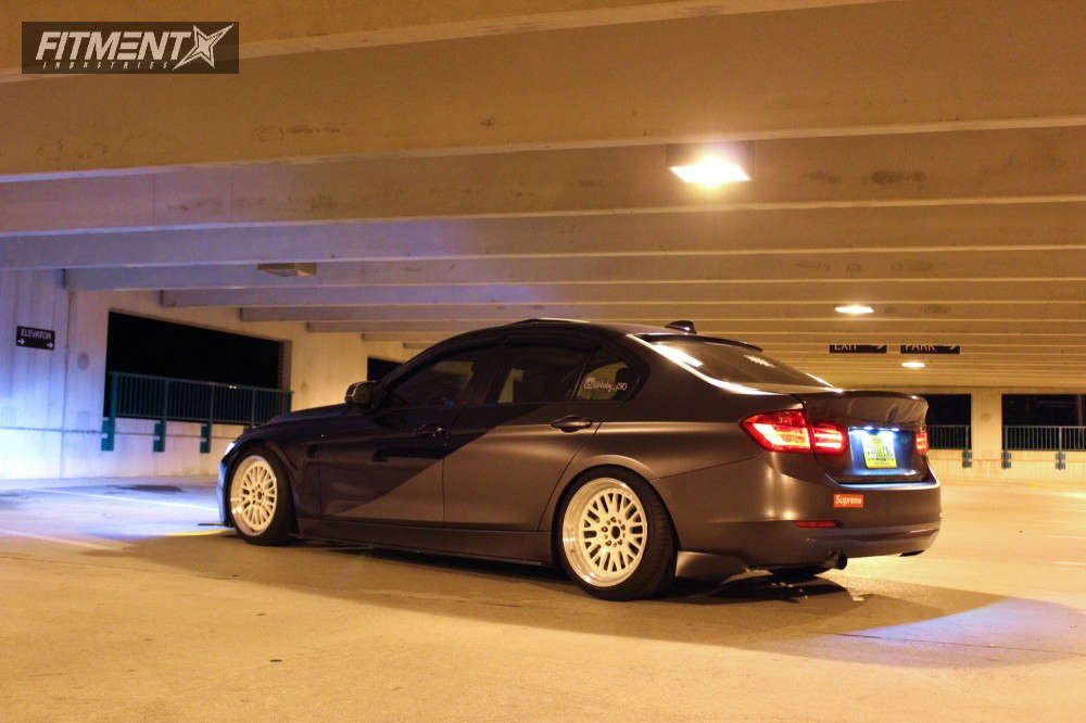 2013 BMW 320i with 18x9.5 Varrstoen Es7 and Michelin 245x35 on ...