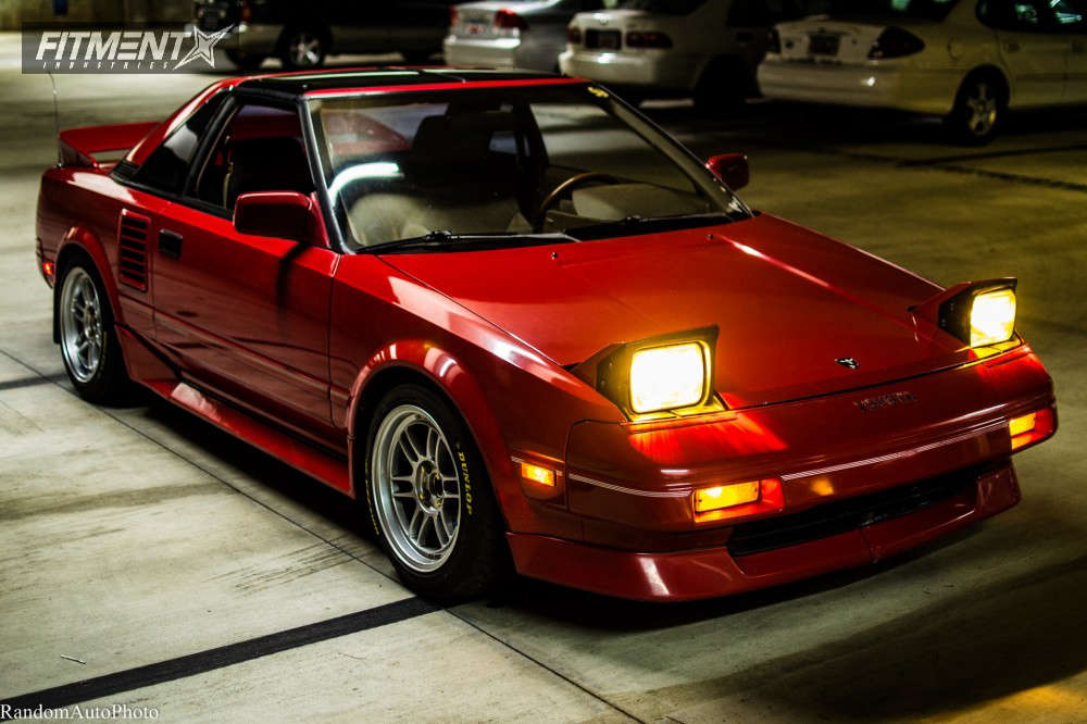 1988 Toyota MR2 with 15x8 Enkei RPF1 and Dunlop 195x50 on Coilovers ...