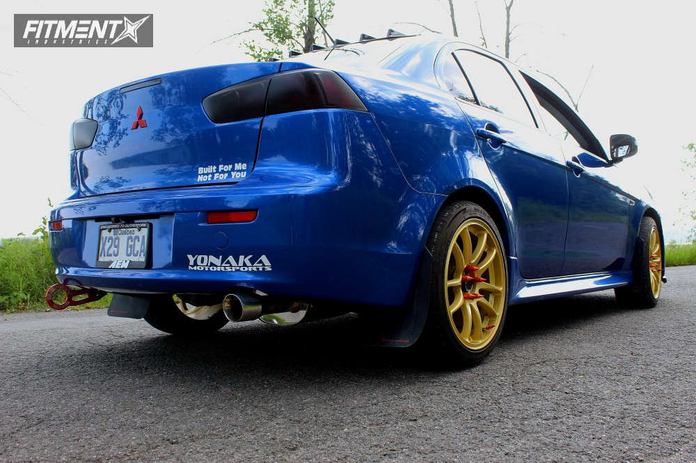 2015 Mitsubishi Lancer with 18x8.5 RTX R-Spec Stag and Nankang 235x45 ...
