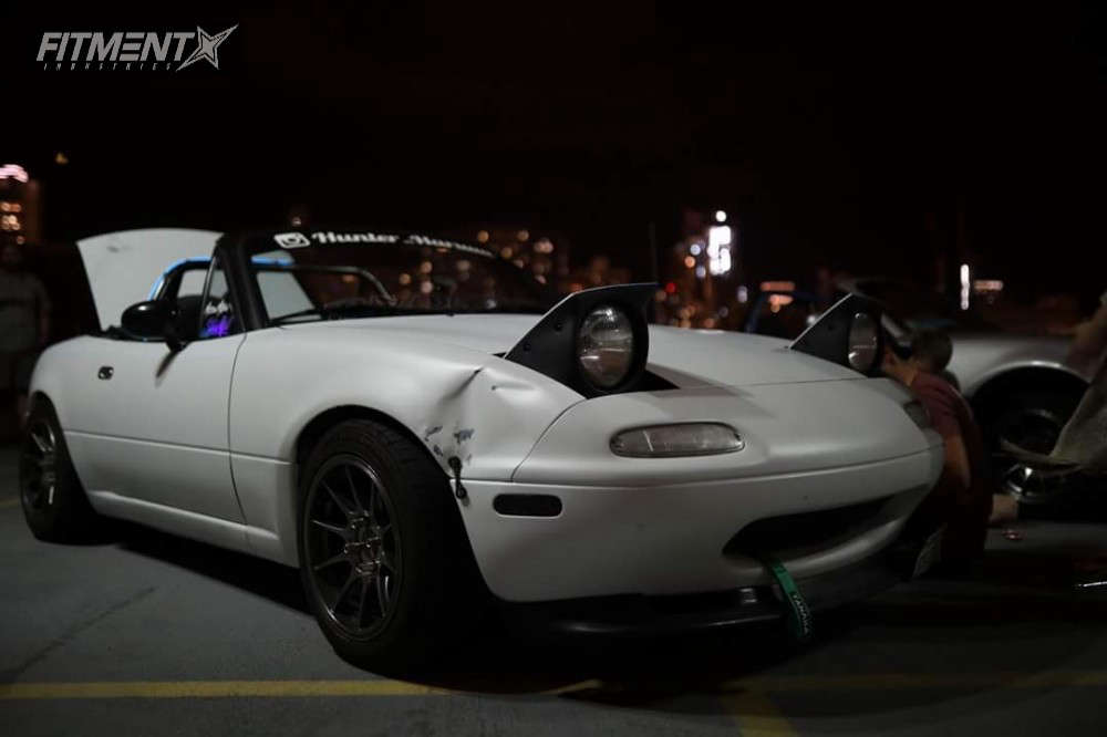 1991 Mazda MX-5 Miata with 15x8 Advanti Racing Storm S1 and Continental 205x50 on Coilovers ...