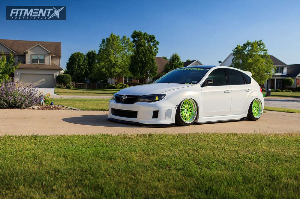 2012 Subaru WRX Base with 18x10 Forgeline GX3 and Nitto 225x40 on Air ...