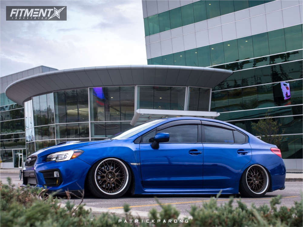2015 Subaru WRX Base with 18x9.5 Work VS XX and Firestone 225x40 on Air ...