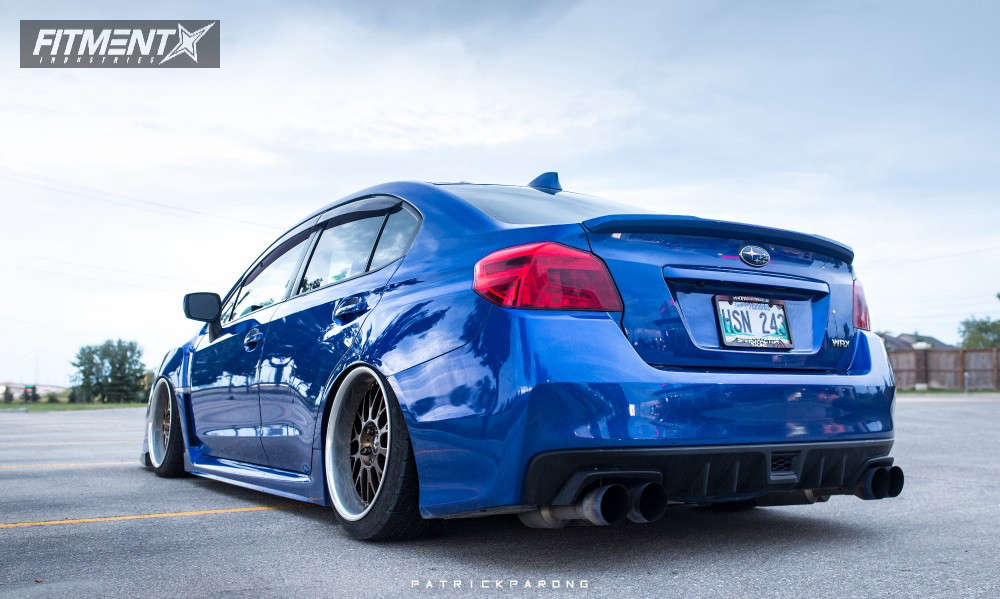 2015 Subaru WRX Base with 18x9.5 Work VS XX and Firestone 225x40 on Air ...