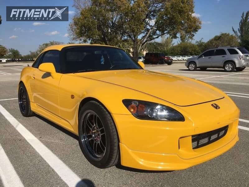 2004 Honda S2000 Base with 17x9 Enkei RPF1 and Nitto 275x40 on Lowering ...