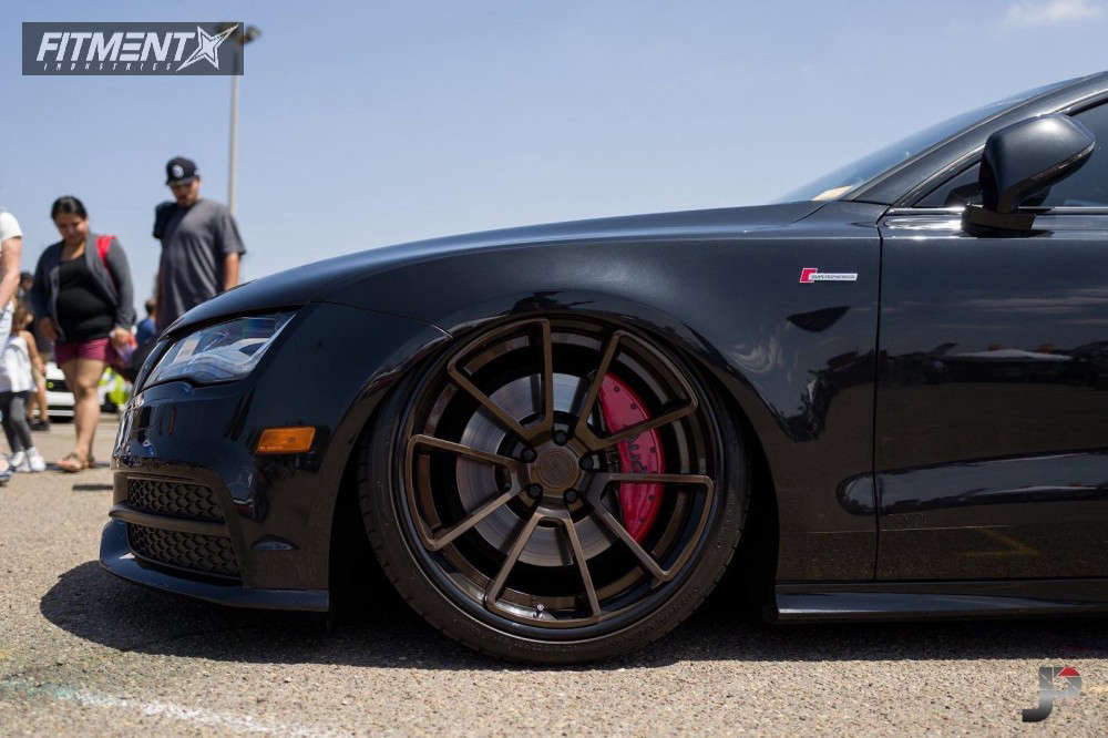2013 Audi A7 Quattro Base with 21x10.5 Rotiform Spf and Hankook 275x30 on Air Suspension ...