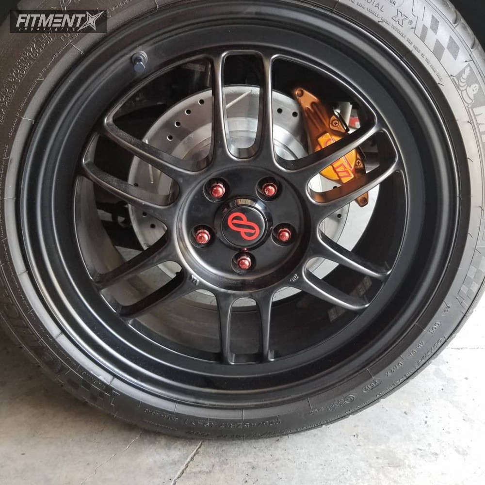 2004 Subaru WRX Base with 17x8.5 Enkei RPF1 and Michelin 225x40 on ...