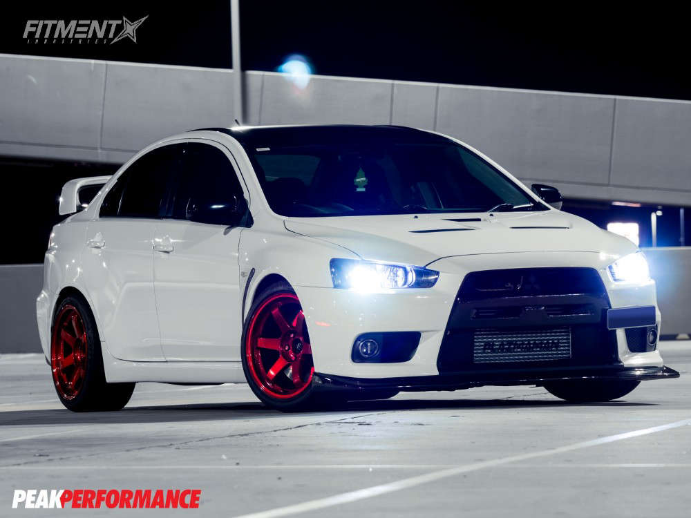 2008 Mitsubishi Lancer Evolution MR with 18x10.5 Rays Engineering TE37 ...
