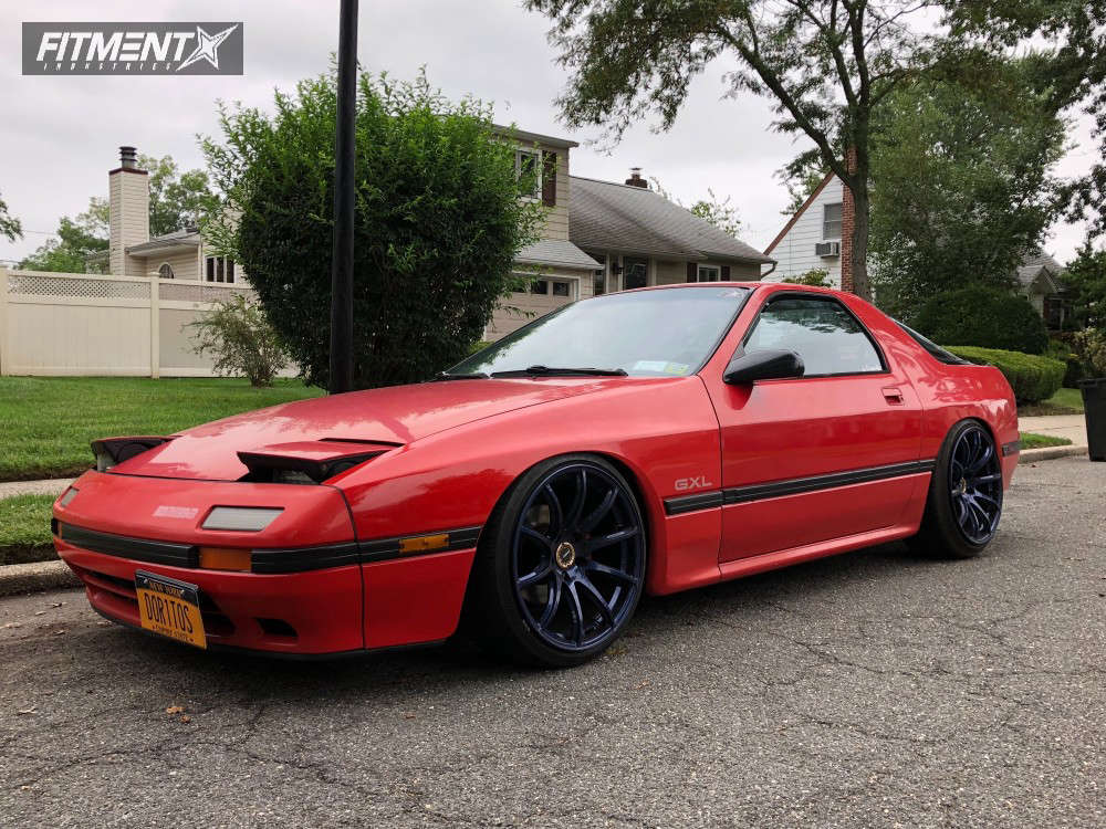 1987 Mazda RX-7 with 18x9.5 Rays Engineering 57DR and Nankang 225x35 on ...