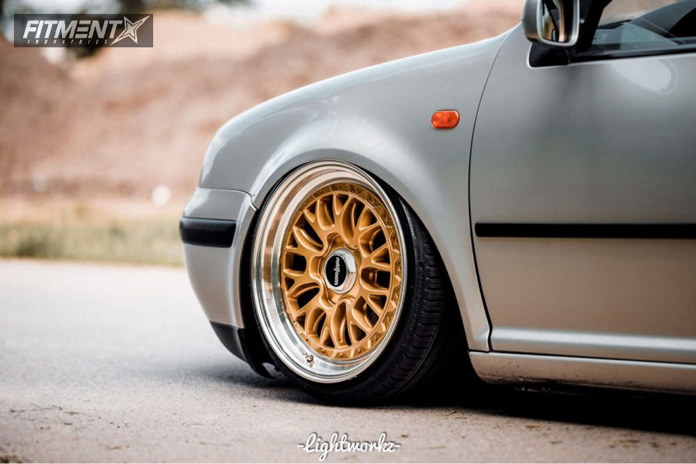 1999 Volkswagen Golf Wolfsburg Edition with 18x9.5 Rotiform Lsr and Nankang 215x35 on Air ...