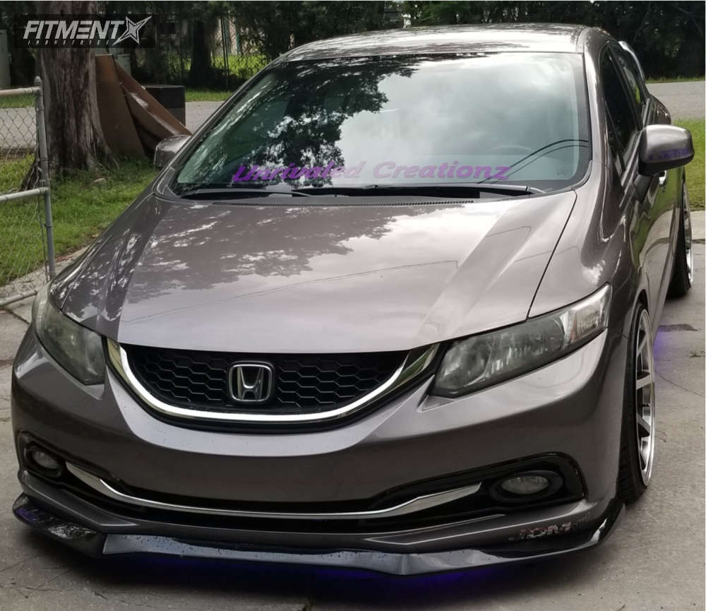 2013 Honda Civic Si with 18x9 STR 903 and Sunny 215x35 on Lowering ...