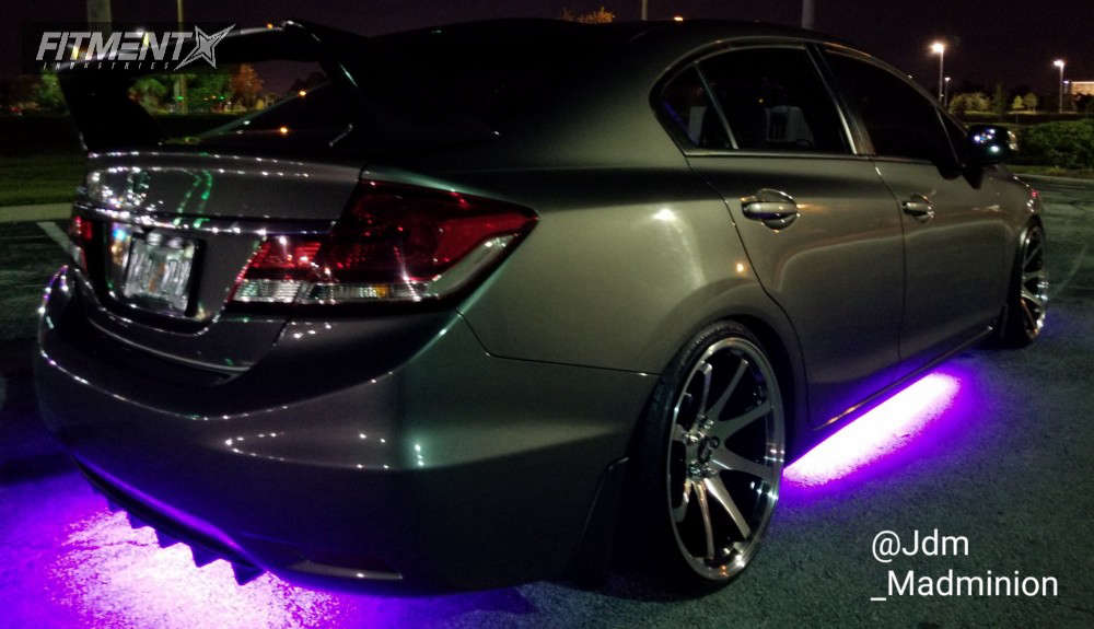 2013 Honda Civic Si with 18x9 STR 903 and Sunny 215x35 on Lowering ...