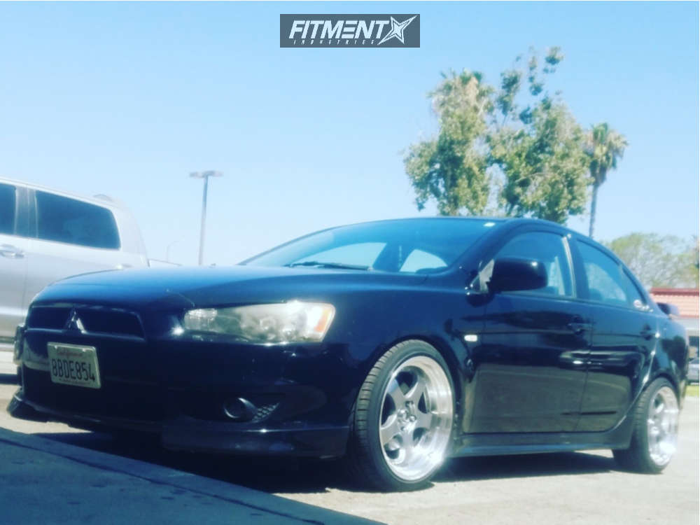 2010 Mitsubishi Lancer DE with 18x8.5 MST Mt07 and Delinte 225x40 on ...