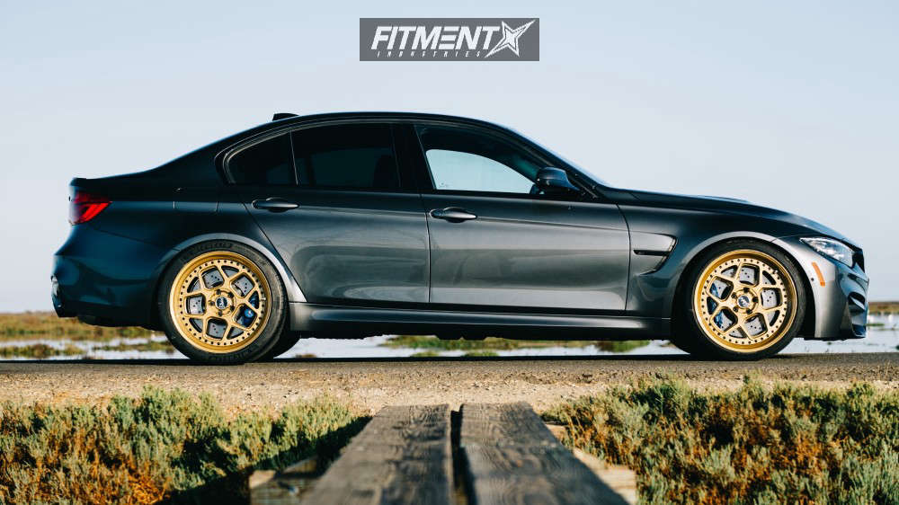 2018 BMW M3 Base with 20x9.5 Sköl SK4 and Michelin 265x30 on Lowering ...
