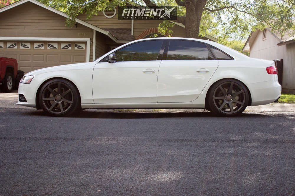 2013 Audi A4 Quattro Premium Plus with 19x10 Vossen Cv7 and Michelin 255x35 on Lowering Springs ...