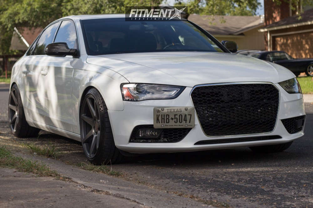 2013 Audi A4 Quattro Premium Plus with 19x10 Vossen Cv7 and Michelin 255x35 on Lowering Springs ...
